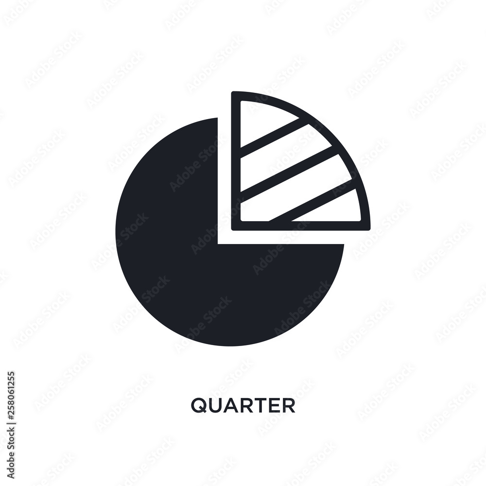 quarter isolated icon. simple element illustration from electronic ...