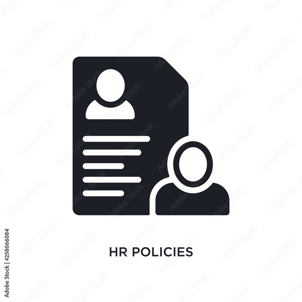 hr policies isolated icon. simple element illustration from general-1 ...