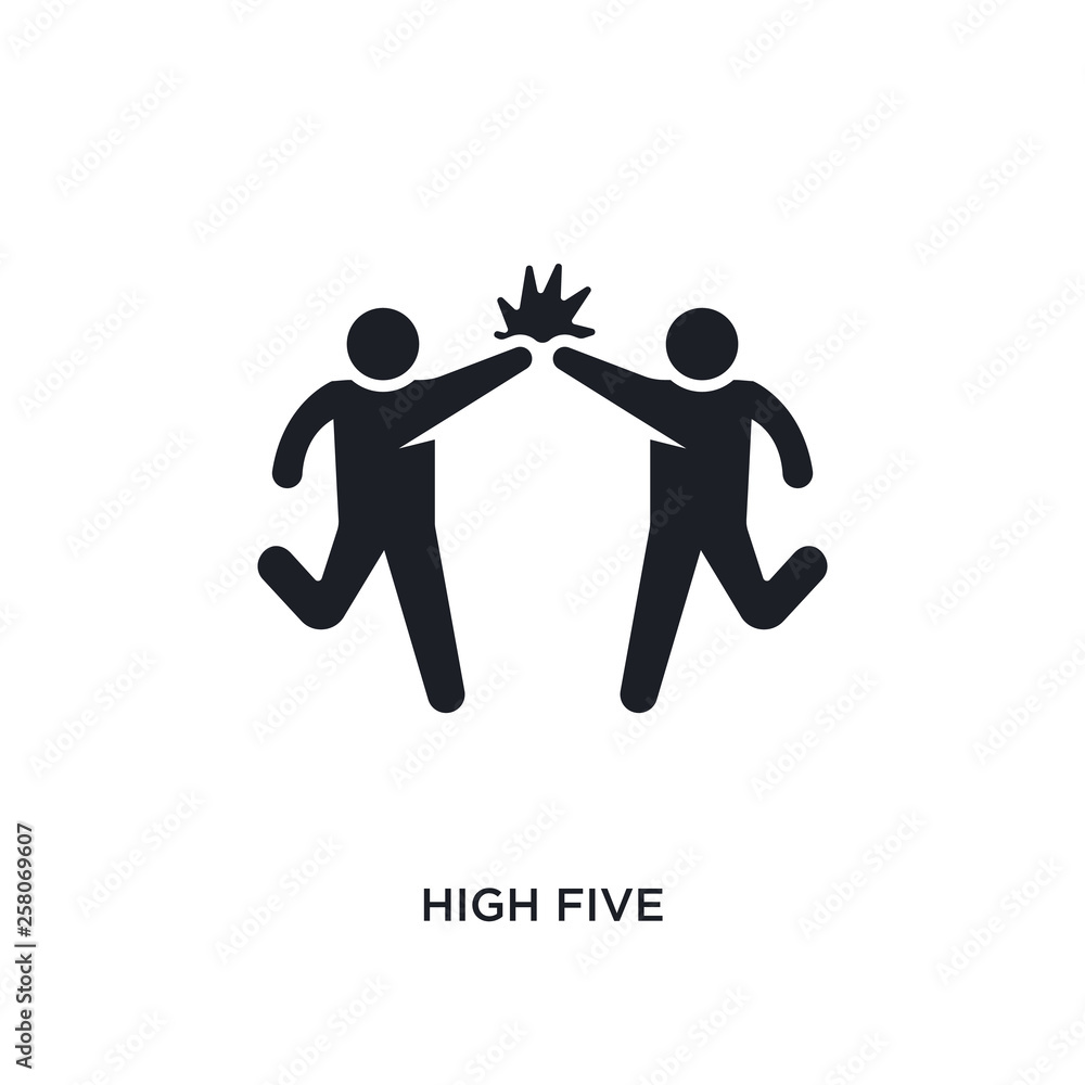 high five isolated icon. simple element illustration from humans ...