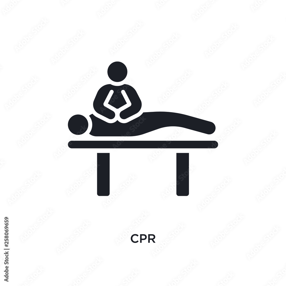 cpr isolated icon. simple element illustration from humans concept ...