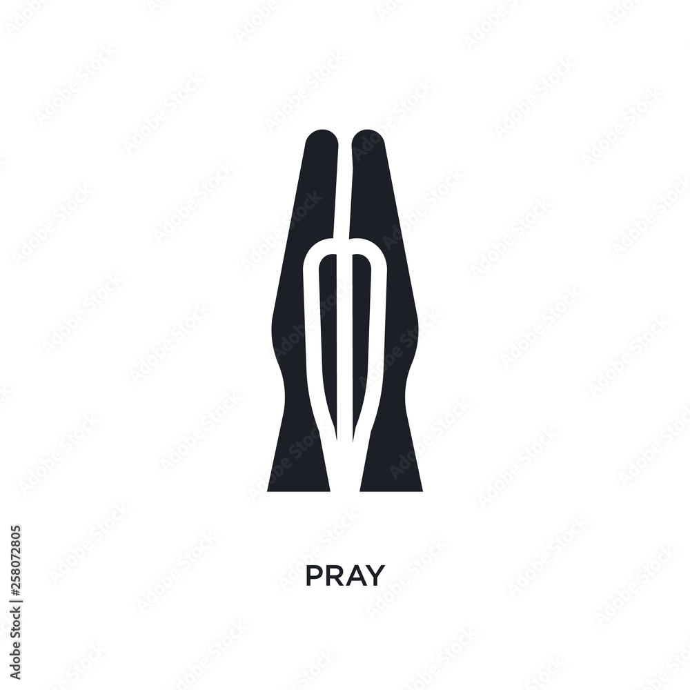 pray isolated icon. simple element illustration from india and holi ...