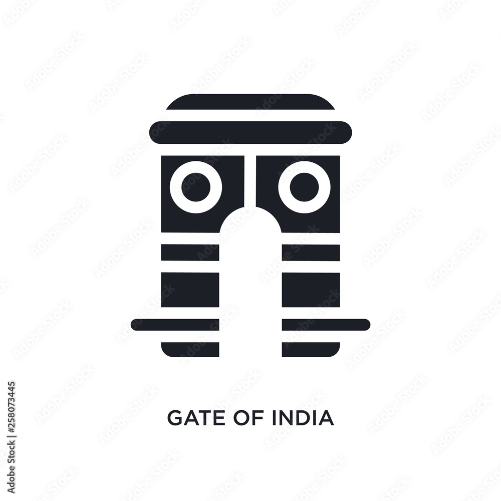 gate of india isolated icon. simple element illustration from india ...