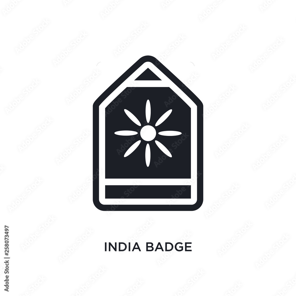 india badge isolated icon. simple element illustration from india ...