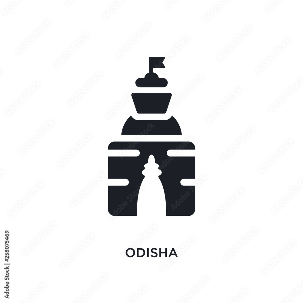 odisha isolated icon. simple element illustration from india concept ...