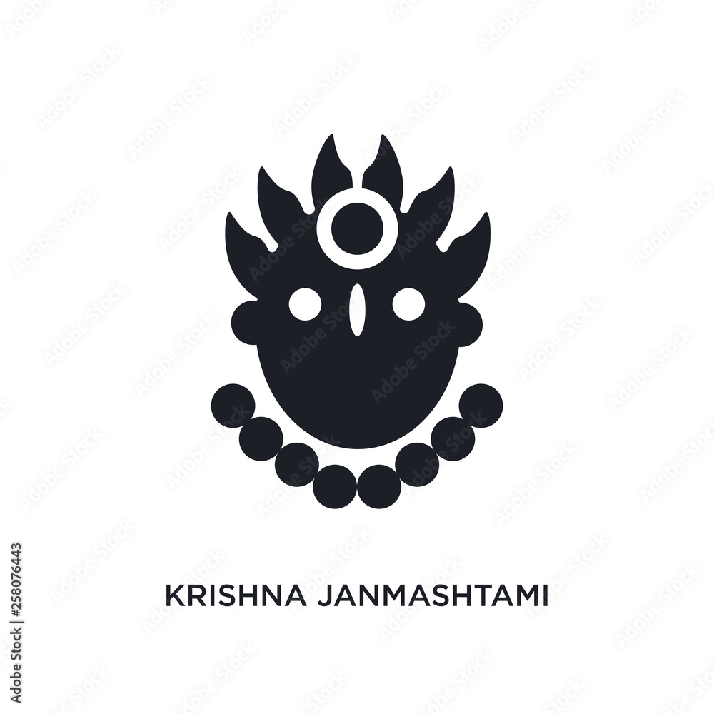 krishna janmashtami isolated icon. simple element illustration from ...
