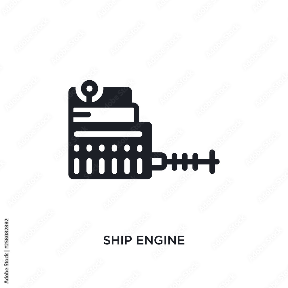 ship engine isolated icon. simple element illustration from nautical ...