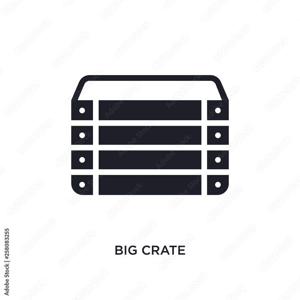 big crate isolated icon. simple element illustration from nautical ...