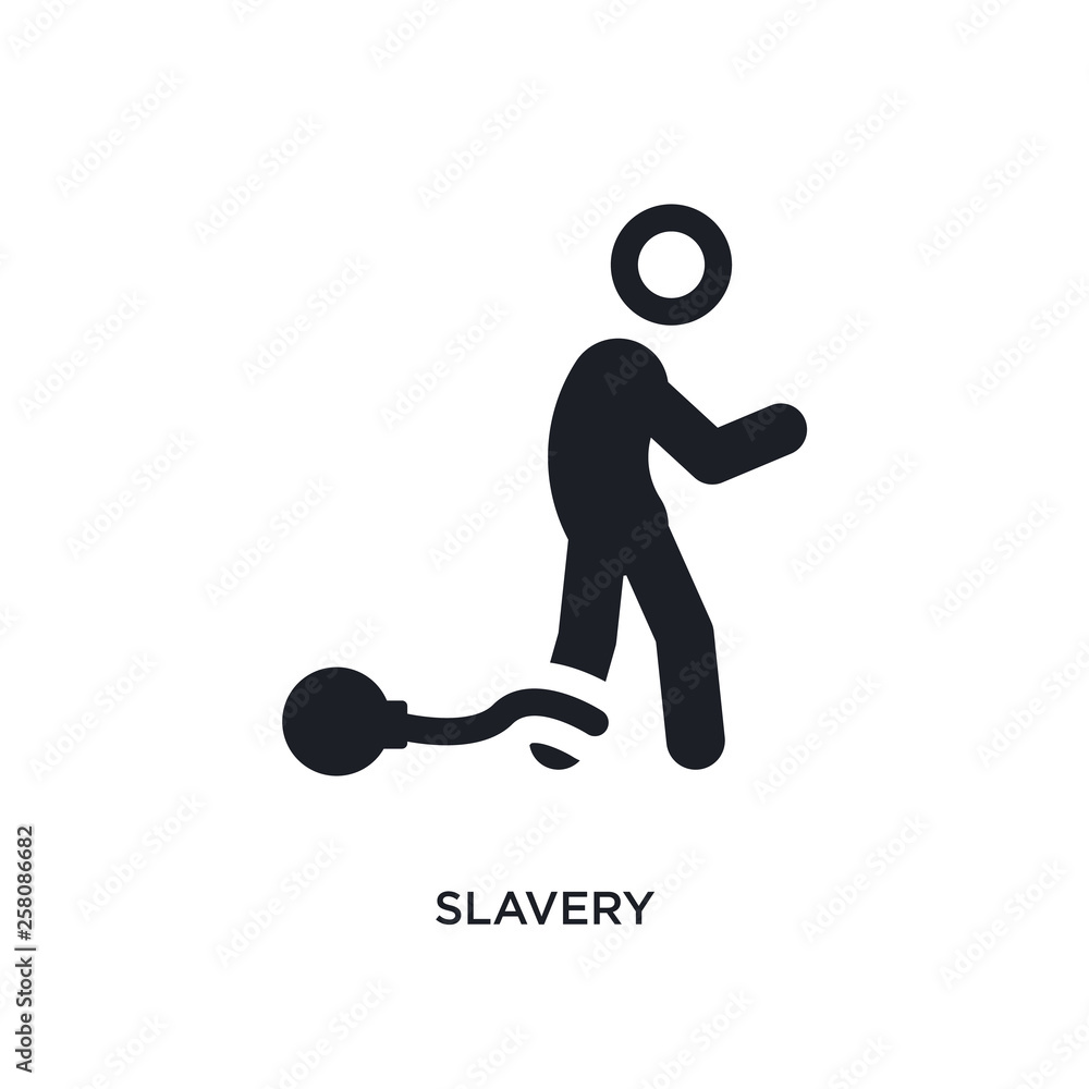 slavery isolated icon. simple element illustration from political ...