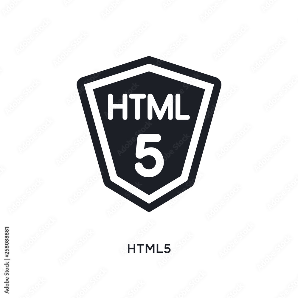 Html5 Isolated Icon Simple Element Illustration From Programming Concept Icons Html5 Editable