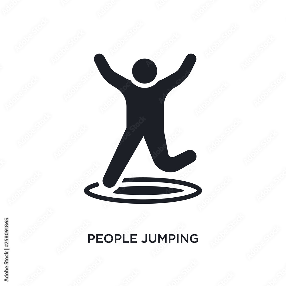 people jumping isolated icon. simple element illustration from ...