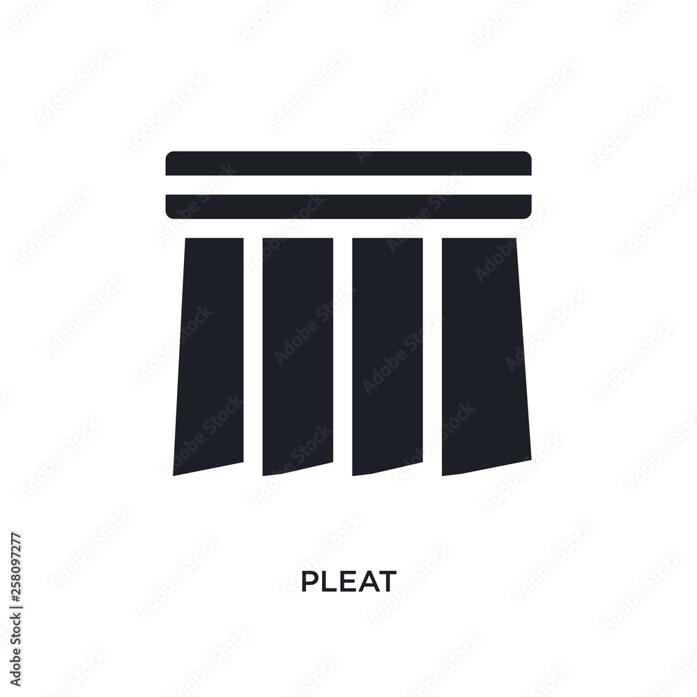 pleat isolated icon. simple element illustration from sew concept icons ...