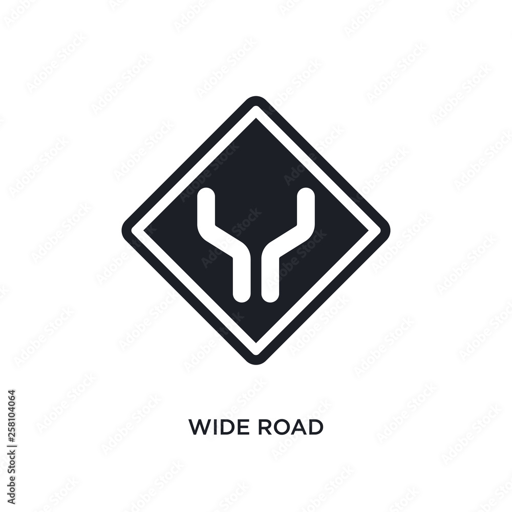 Vecteur Stock wide road isolated icon. simple element illustration from ...