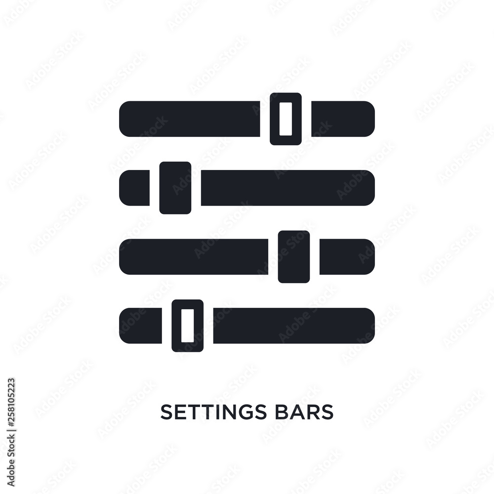 Vetor de settings bars isolated icon. simple element illustration from ...