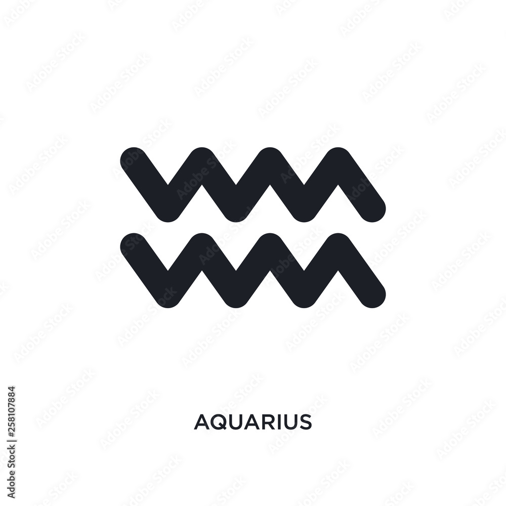 aquarius isolated icon. simple element illustration from zodiac concept ...
