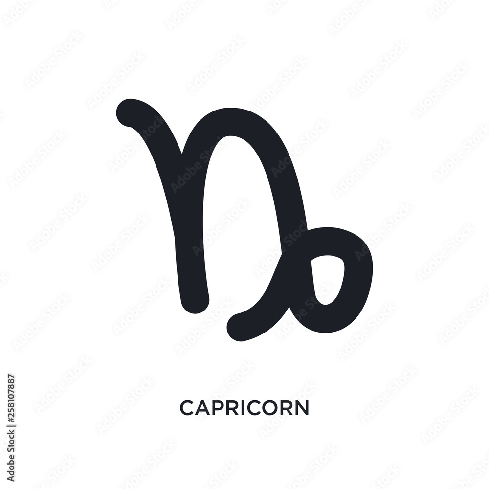 capricorn isolated icon. simple element illustration from zodiac ...