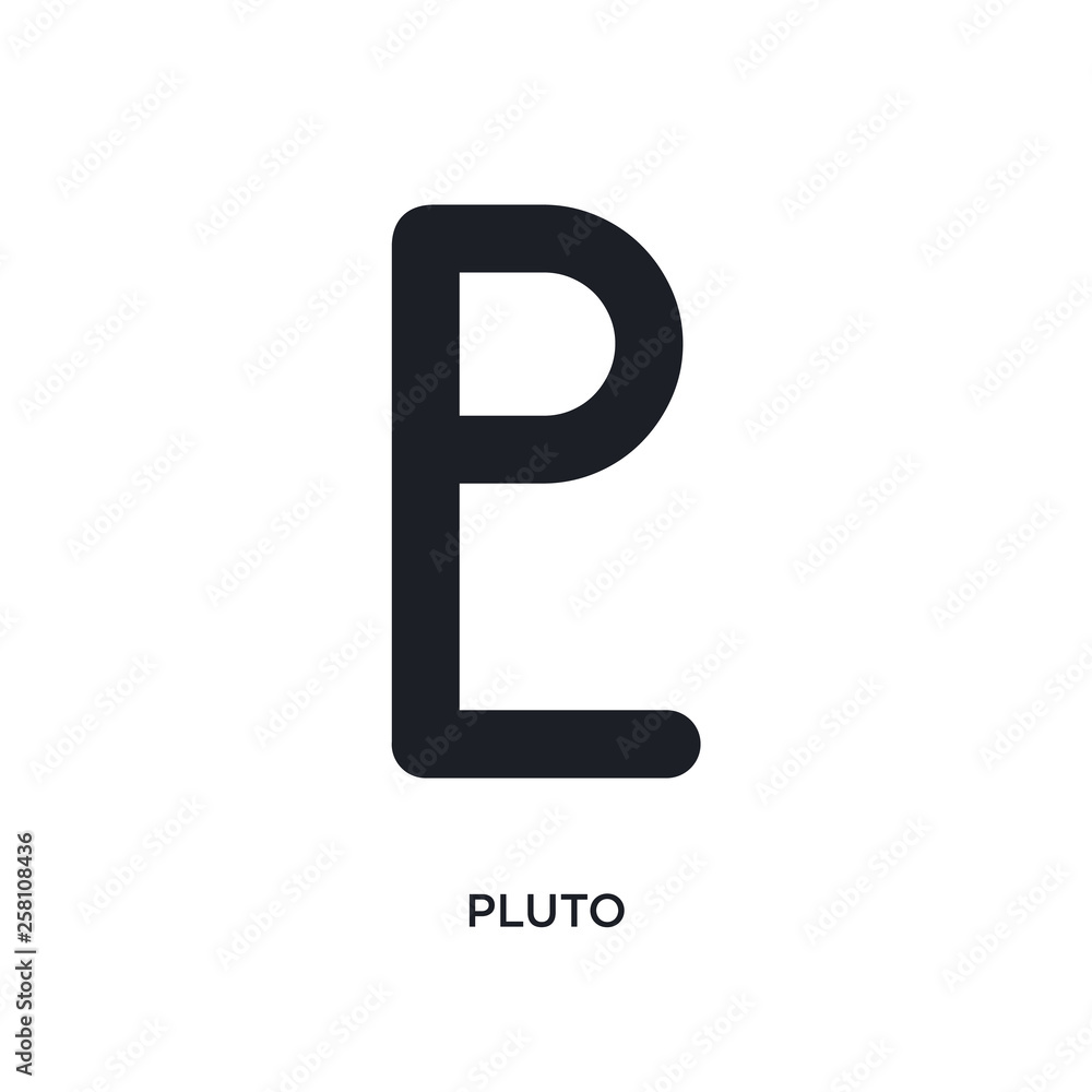 pluto isolated icon. simple element illustration from zodiac concept ...