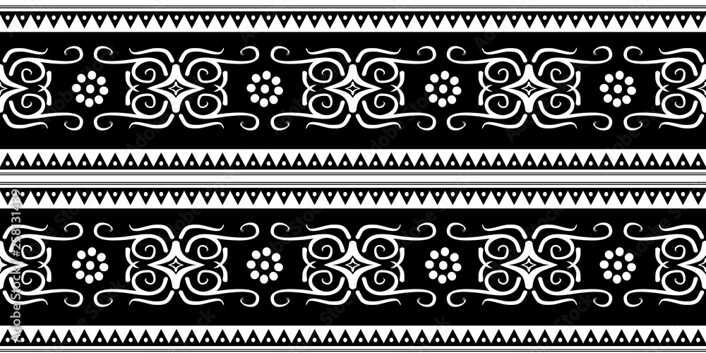 design of batik tribal seamless pattern ready to print. Stock Vector ...