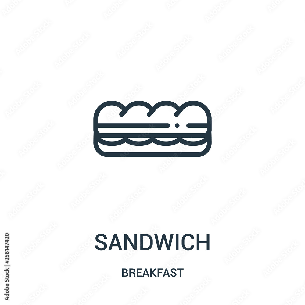 Sandwich Outline Vector