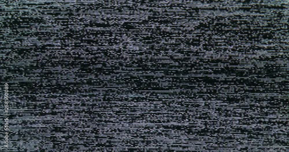 Static noise on CRT screen of de-tuned vintage TV set - lost signal ...