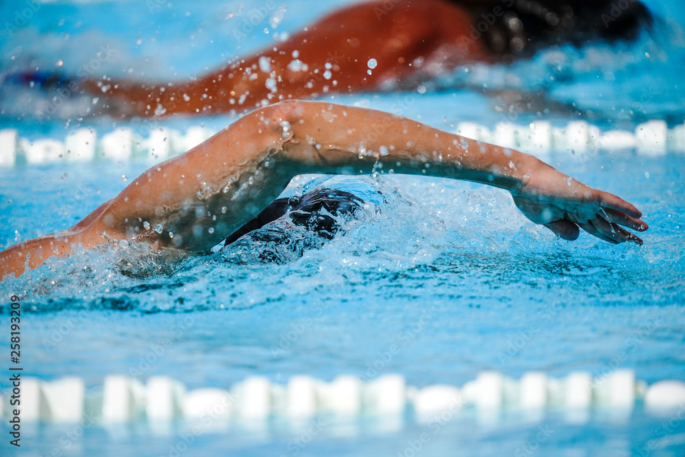 Photo Details with a professional athlete swimming in an olympic ...