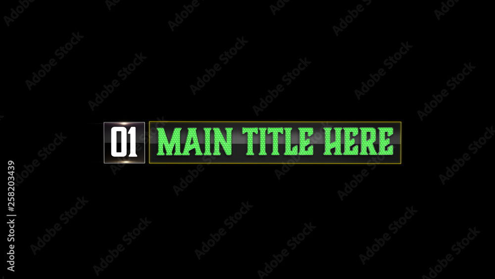 Simple 3D Boxed Reveal Title Stock Template | Adobe Stock