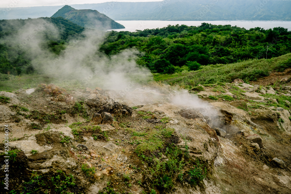 Scenic view of Taal Volcano, Philippines, the smallest volcano in the ...