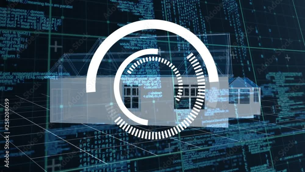 Blueprint house rotating against grid Stock Video | Adobe Stock