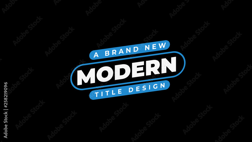 Slanted Oval Outlined Title Stock Template | Adobe Stock
