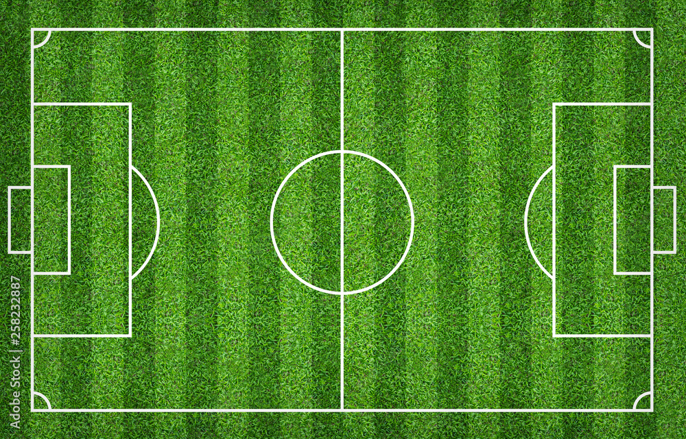 Football field or soccer field for background. Green lawn court for ...