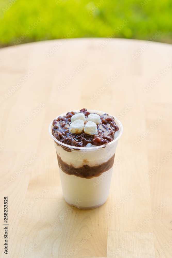 BingSu. adzuki-bean ice dessert. It''s adzuki-bean paste, milk, ice ...