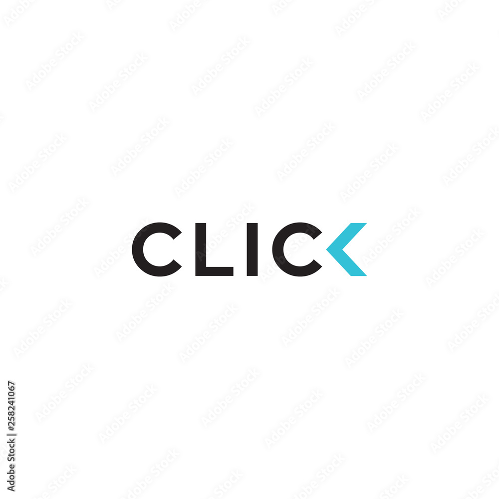 click symbol logo design Stock Vector | Adobe Stock