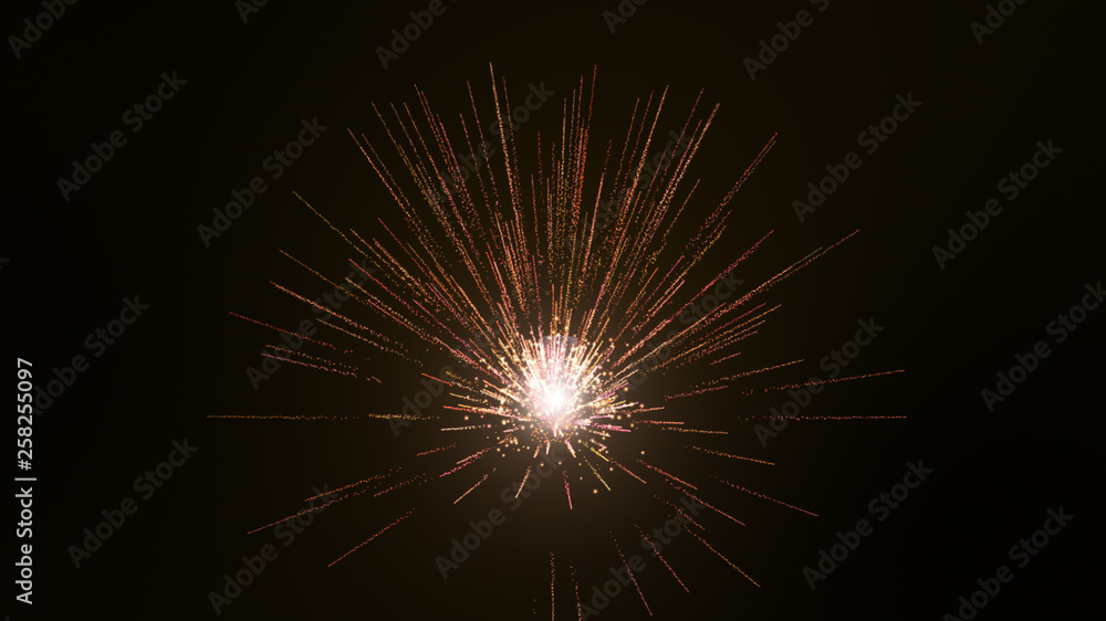Black background, digital signature with explosive particles, object ...