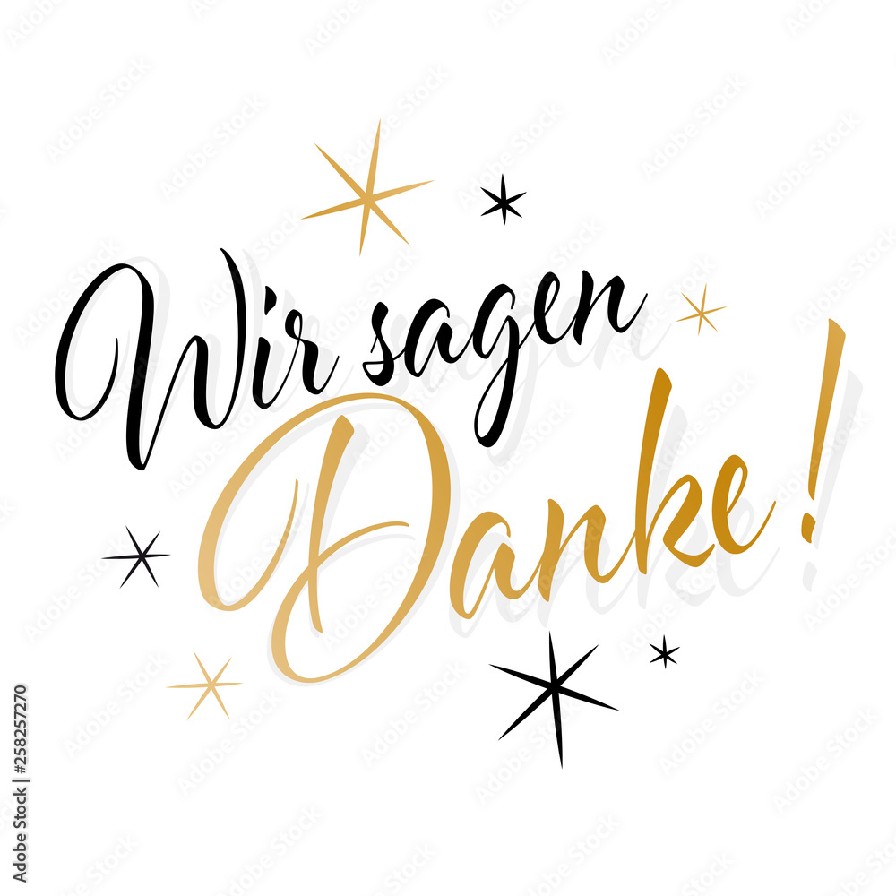 Wir sagen Danke Stock Vector | Adobe Stock