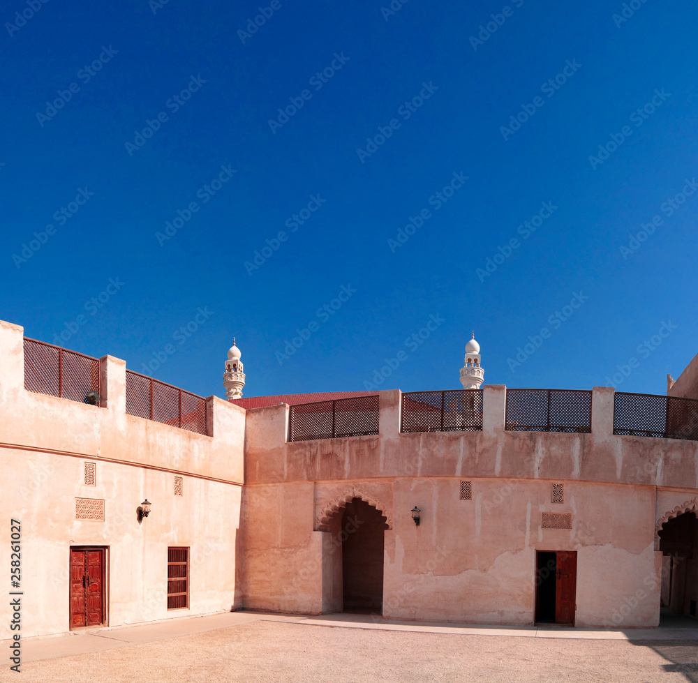 Exterior view to Sheikh Isa Bin Ali Al Khalifa house and mosque, Manama ...