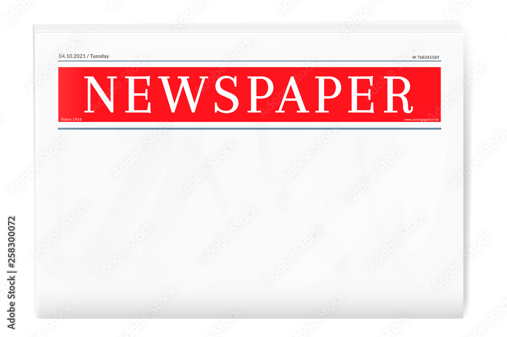 Blank newspaper template. Folded magazine cover page. Stock Vector ...