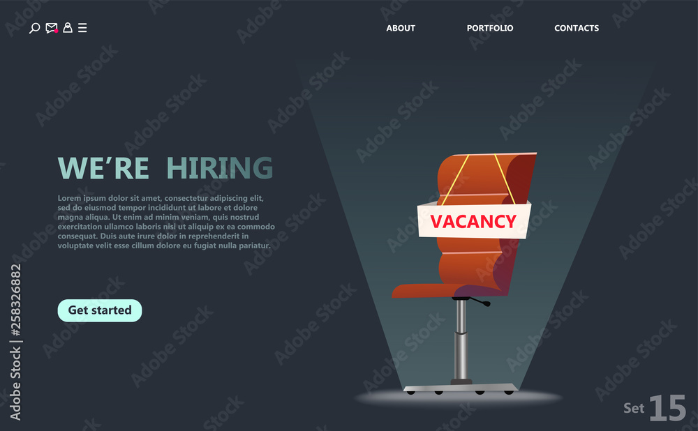 Online recruitment and Job hiring concept. Agency interview or select a ...