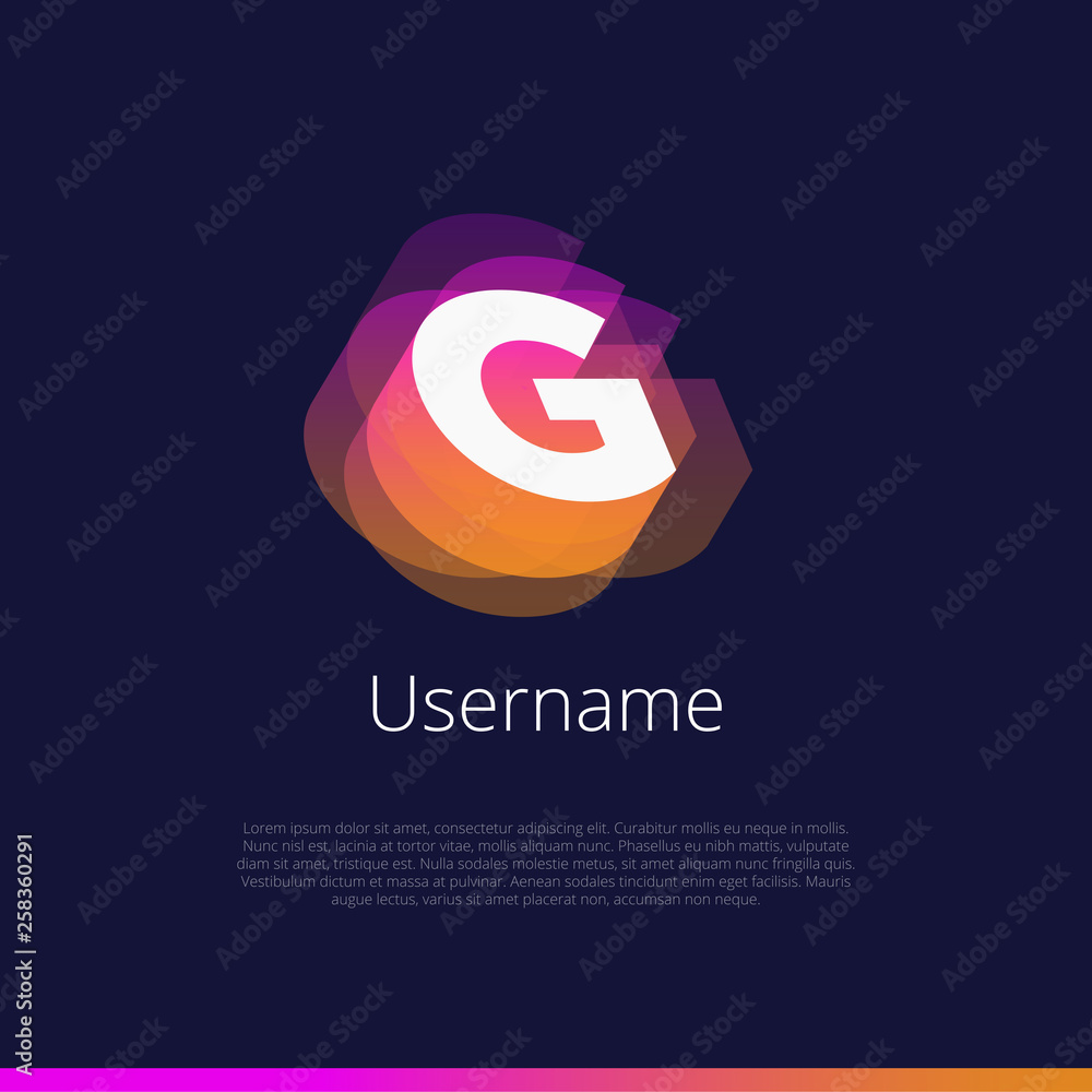 G, monogram logo. Vector graphic design elements editable for company ...