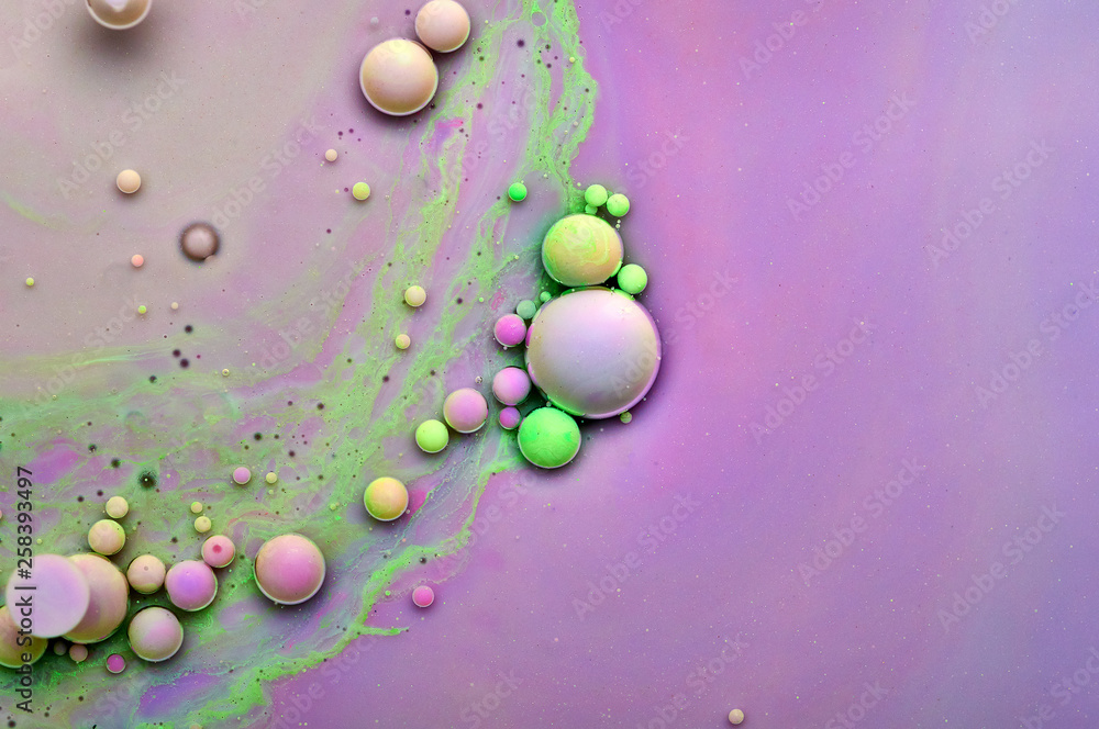 Colourful acrylic bubbles.Abstract ink design template mixed texture ...
