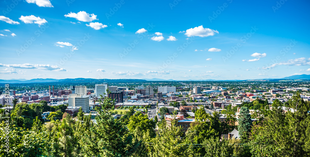 Spokane washington city skyline and spokane valley views Stock Photo ...