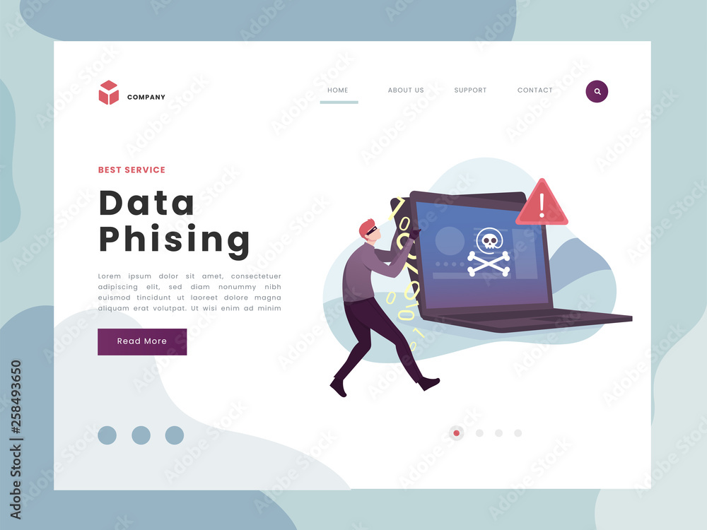 Vector Illustration idea concept for landing page template,Phising ...