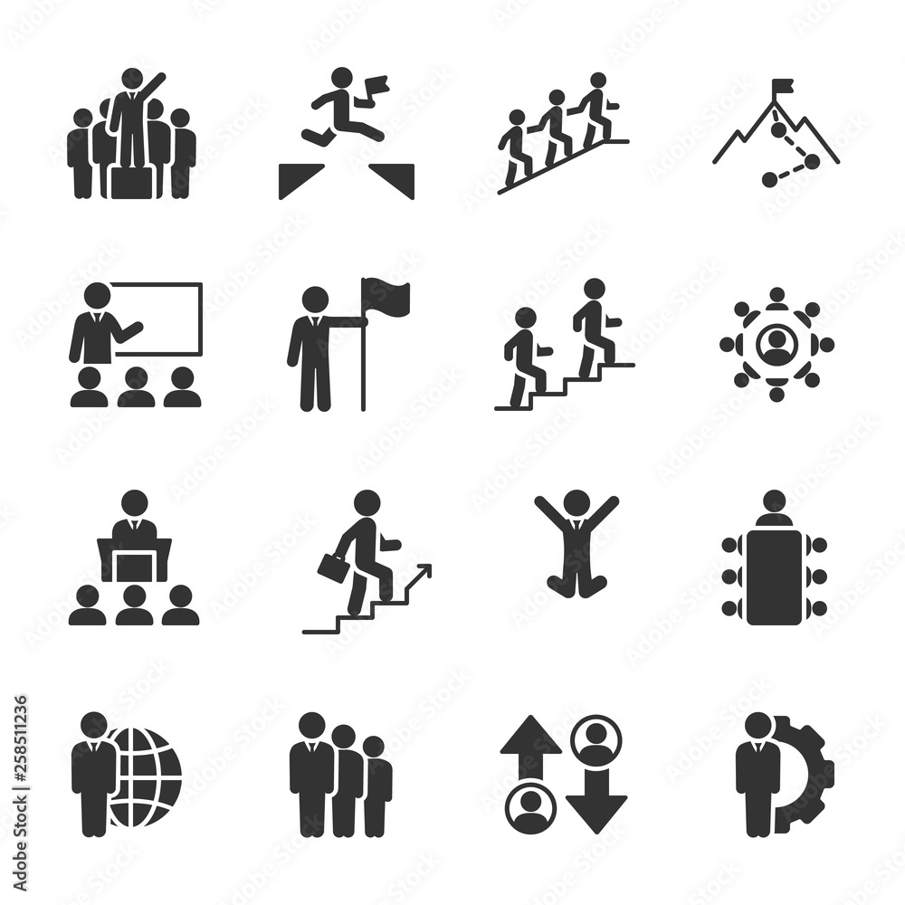 Vector set of leadership icons. Stock Vector | Adobe Stock