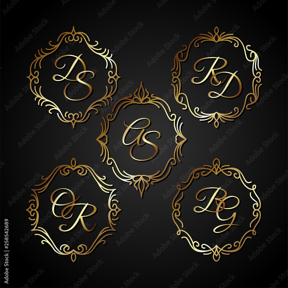 luxury gold circle frame vector Stock Vector | Adobe Stock