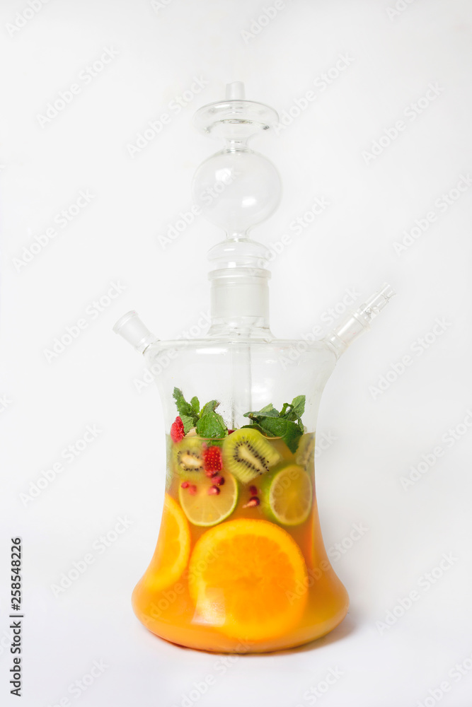 DEEZER TANK GLASS HOOKAH head of glass on white isolated background ...