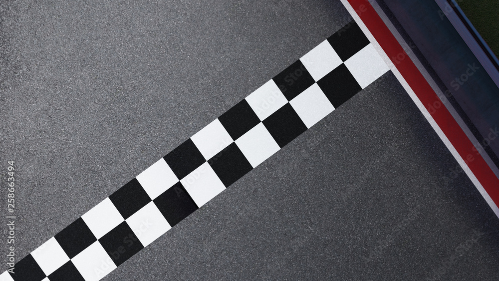 Black And White Race Track