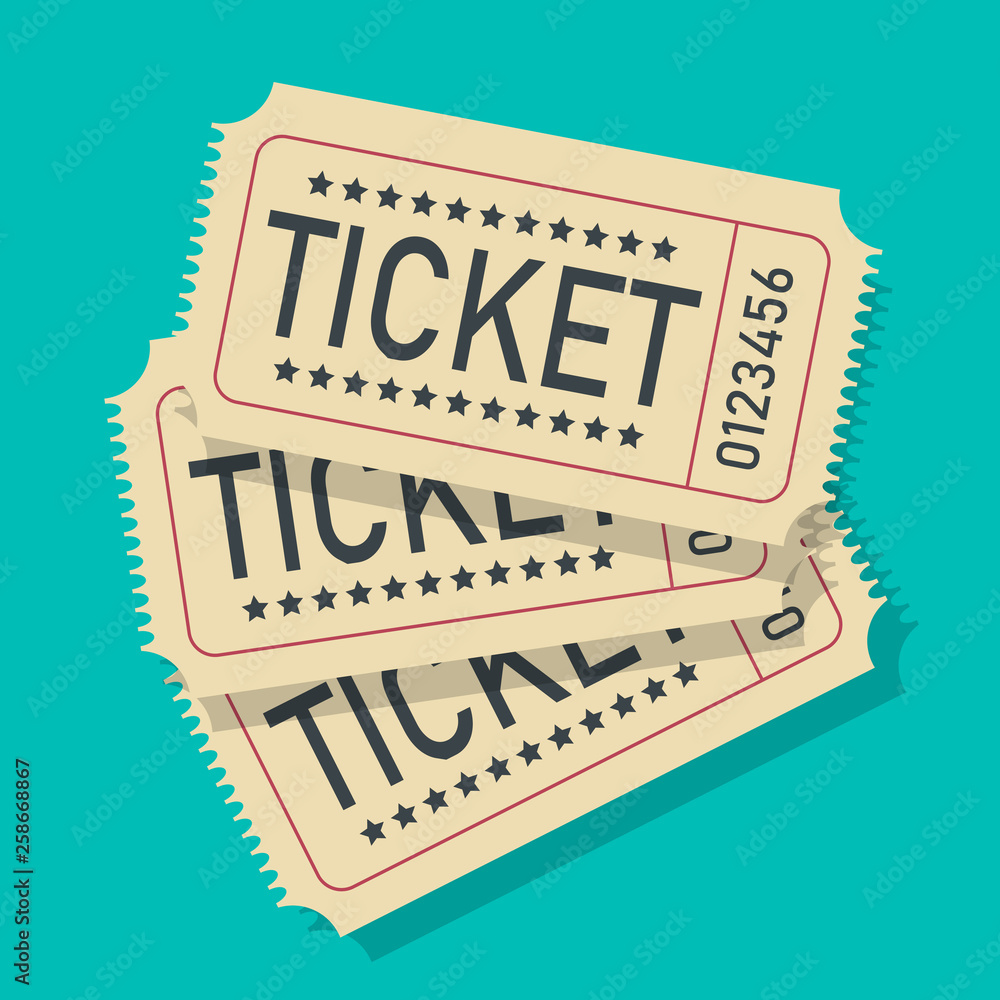 Retro ticket.Ticket vector illustration. Stock Vector | Adobe Stock