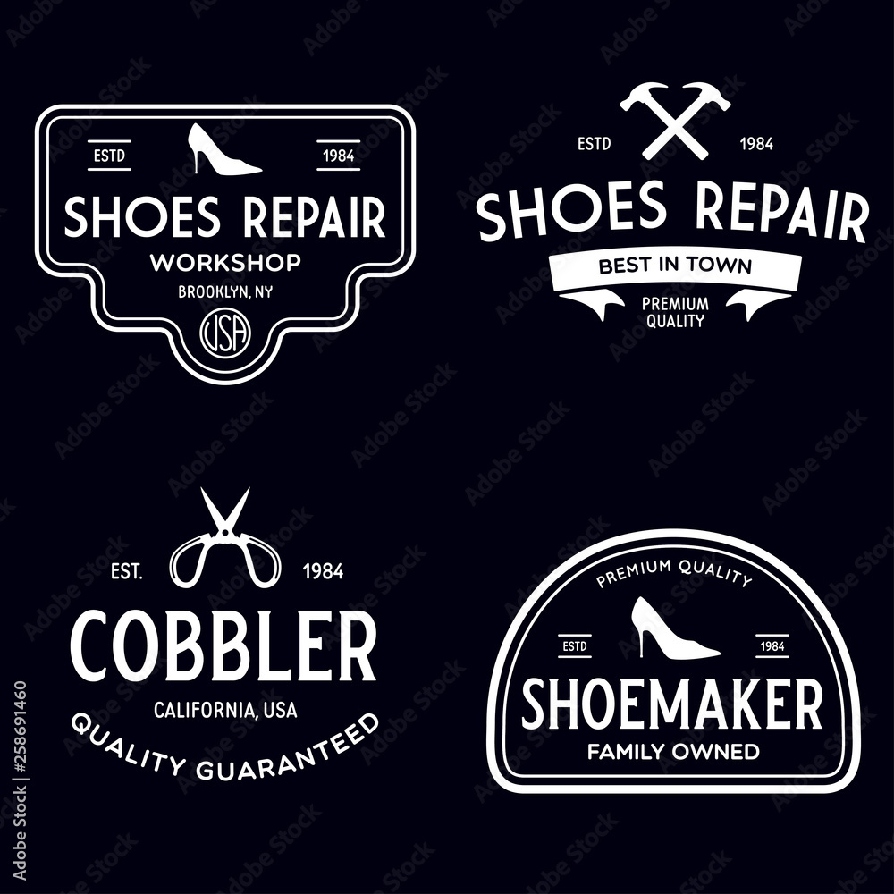 Vector set of vintage logos, labels, badges, emblems or logotypes ...