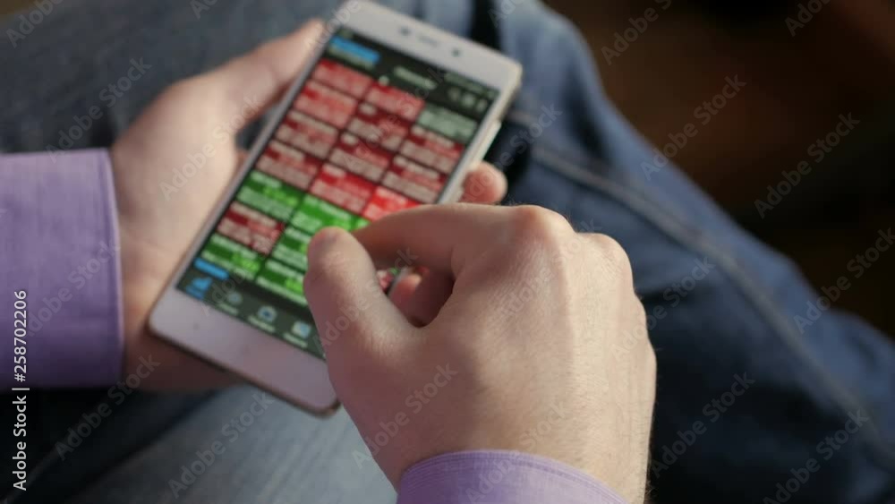 Businessman reading financial news. Stock market, trading online ...