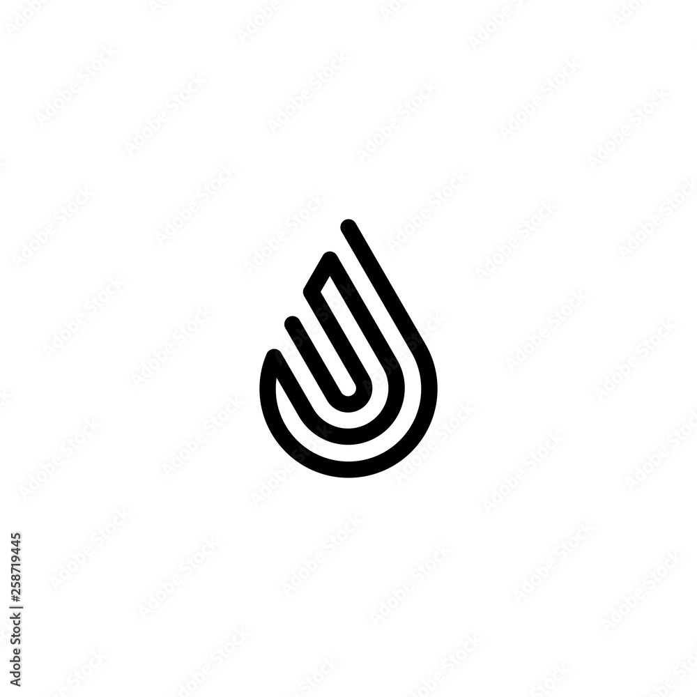 drop logo vector icon illustration sign Stock Vector | Adobe Stock