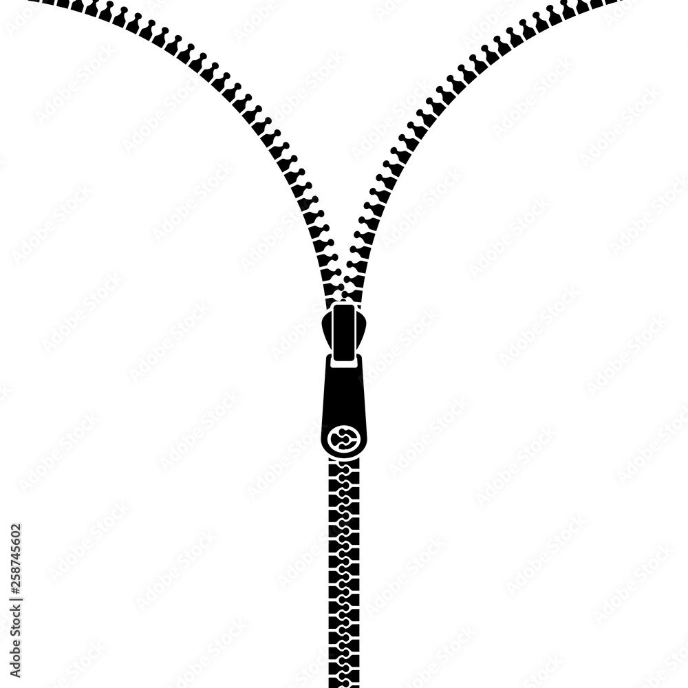Zipper vector illustration. Isolated. Flat design. Stock Vector | Adobe ...