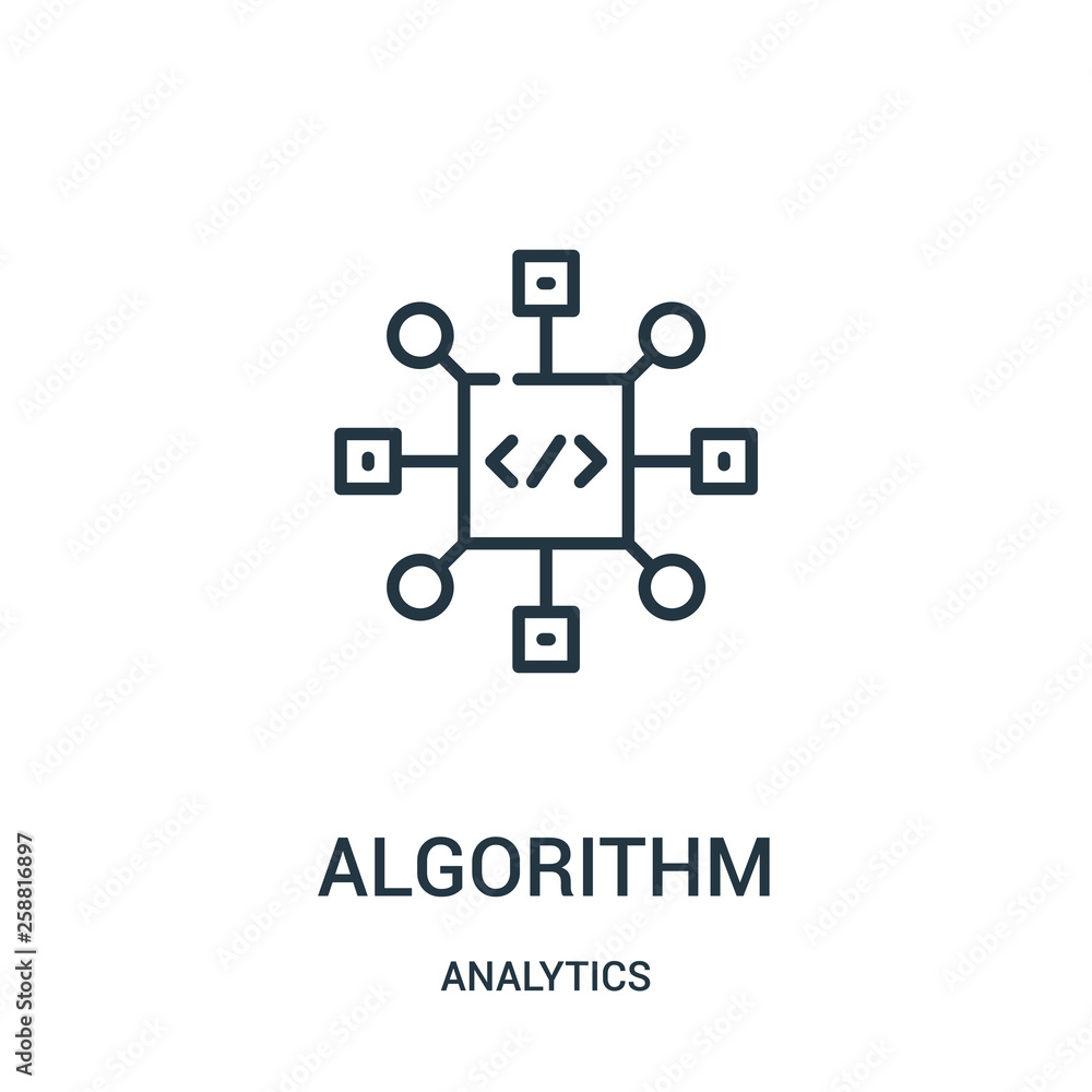 algorithm icon vector from analytics collection. Thin line algorithm ... algorithm icon vector from analytics collection. Thin line algorithm ...